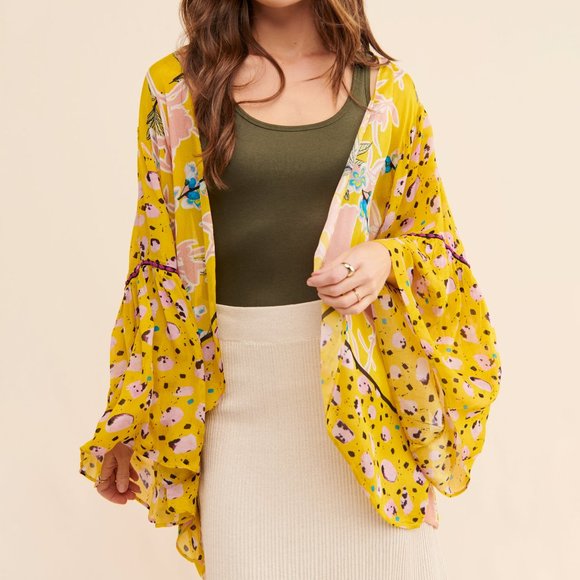 Anthropologie | Tops | Htf Anthropologie Romilly Kimono | Poshmark